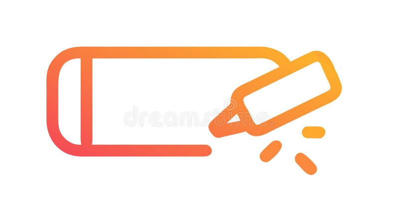 Bold Marker Pen Writing Tool Icon, Vector Design Generative AI Stock ...