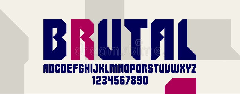 Bold and Massive Heavy Geometric Font for Logo Creation, Modern ...