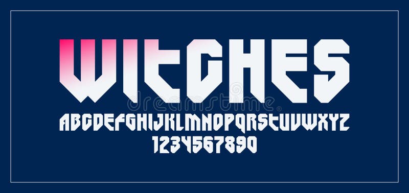 Bold and Massive Heavy Geometric Font for Logo Creation, Modern ...