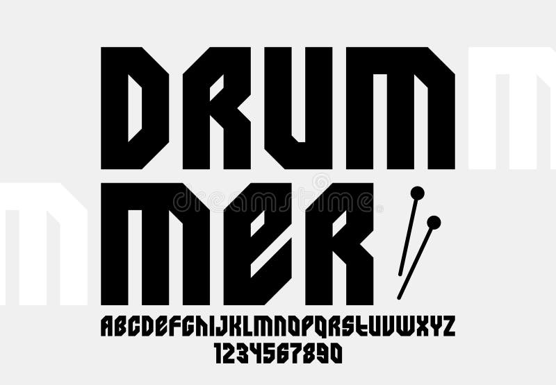 Bold and Massive Heavy Geometric Font for Logo Creation, Modern ...