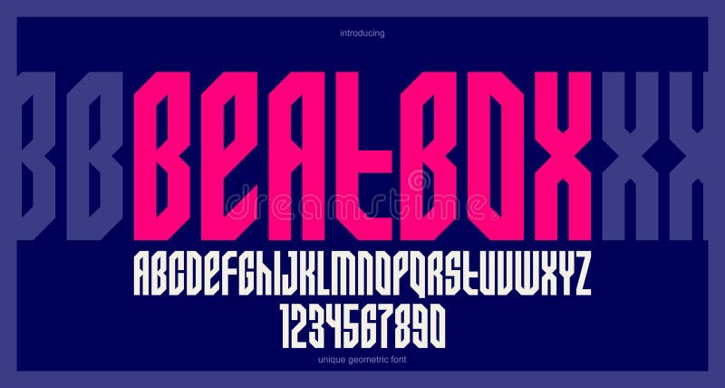 Bold and Massive Heavy Geometric Font for Logo Creation, Modern ...