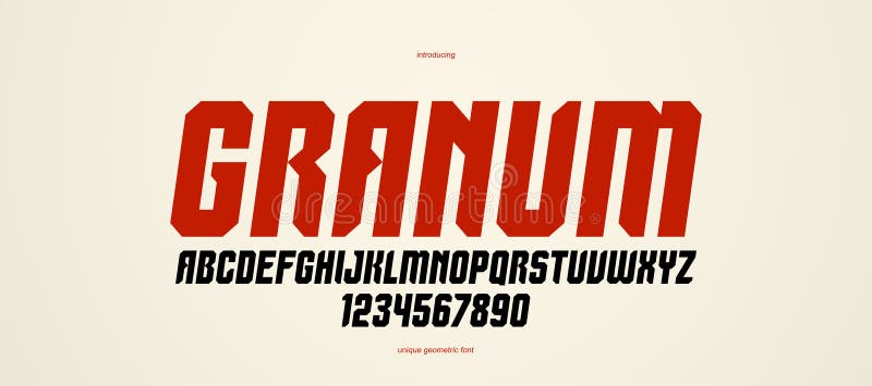 Bold and Massive Heavy Geometric Font for Logo Creation, Modern ...