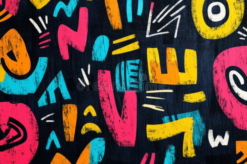 Bold Memphis Design Pattern Showcasing Vibrant Colors and Dynamic ...