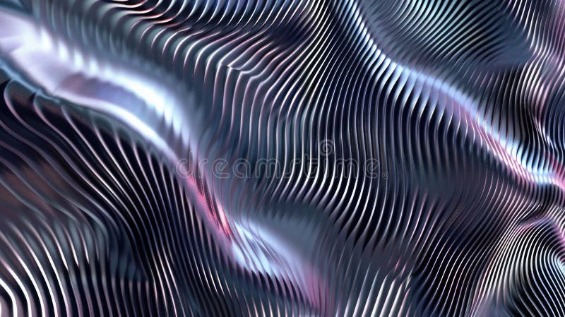 Bold Metallic Gradient Hologram with Dynamic Wave Patterns, Reflective ...