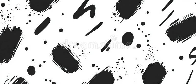 Bold Minimalist Black Ink Patterns on a Precise White Background for ...