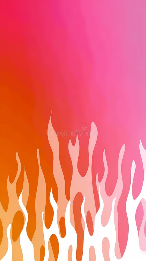 Minimalist White Fire Background with Pink-Orange Gradient - Simple ...