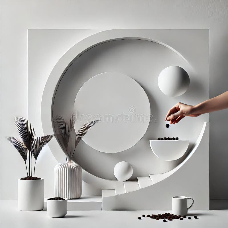 Bold Minimalist Use Ample White Space and Clean Straight Lines E Stock ...