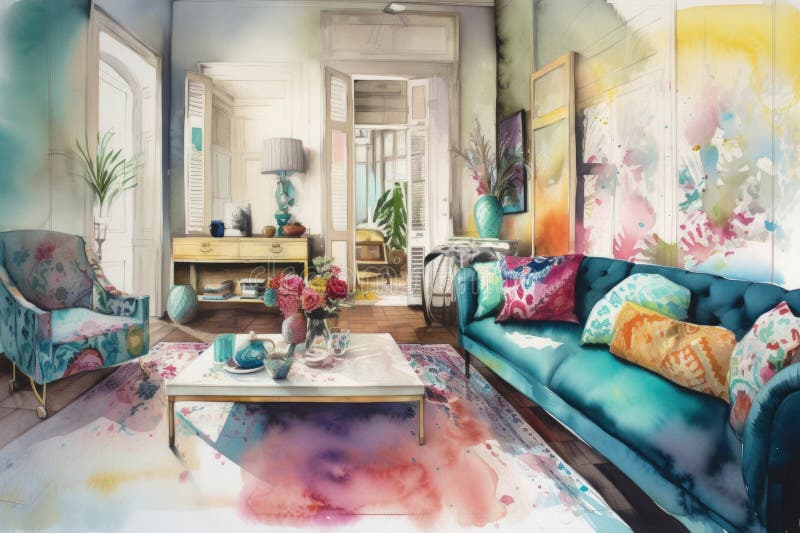 A Bold Mix of Saturated Colors and Textures Create a Luxuriously ...