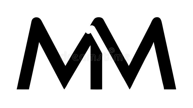 Bold MM Monogram Logo, Double Letter Initials, Vector Design Generative ...