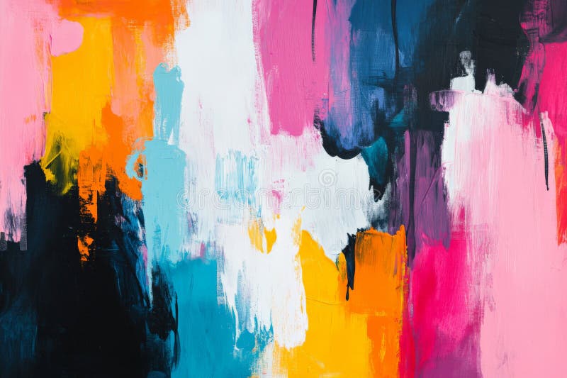 A Bold, Modern Abstract Art Backdrop Featuring Thick, Expressive ...