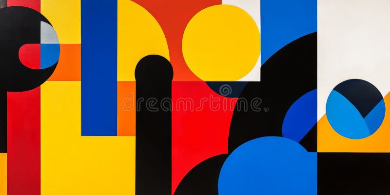 A Bold Modern Abstract Design with Large, Overlapping Geometric Shapes ...
