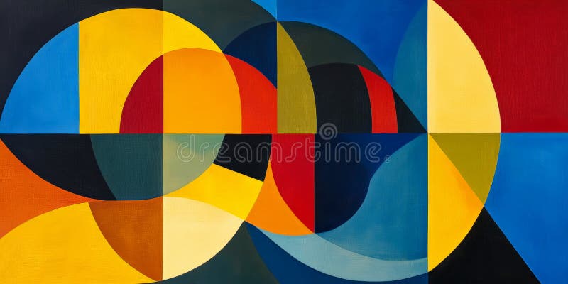 A Bold Modern Abstract Design with Large, Overlapping Geometric Shapes ...