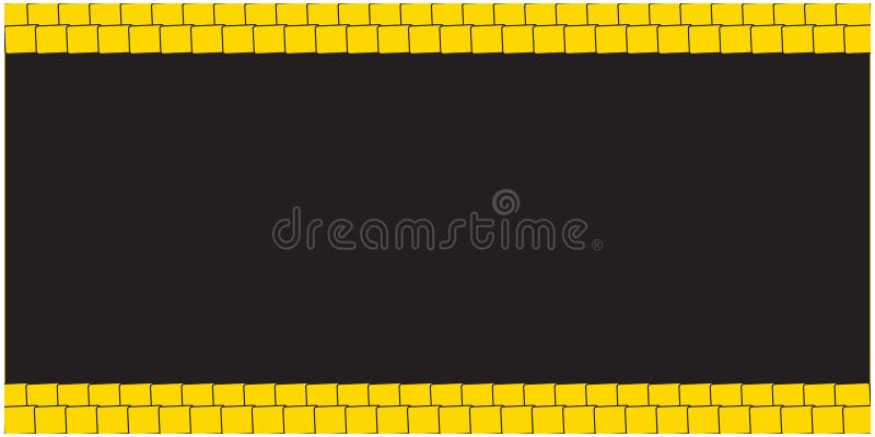 Black and Yellow Brick Border Frame Stock Illustration - Illustration ...