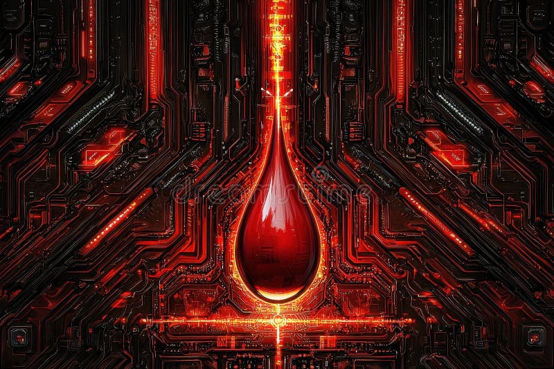 Bold and Modern Blood Donation Advertisement Featuring Technological ...