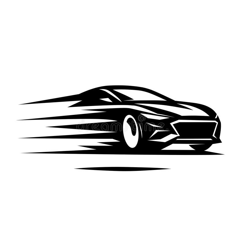A Bold and Modern Car Silhouette Logo Stock Illustration - Illustration ...