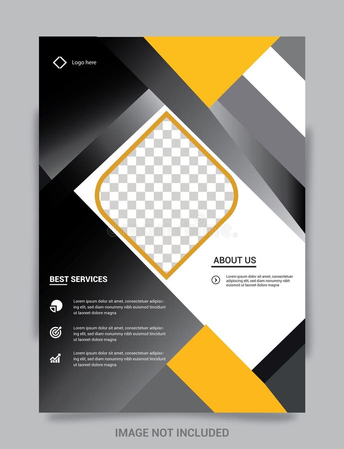 Black and Yellow Business Flyer Template – Modern Corporate Design with ...