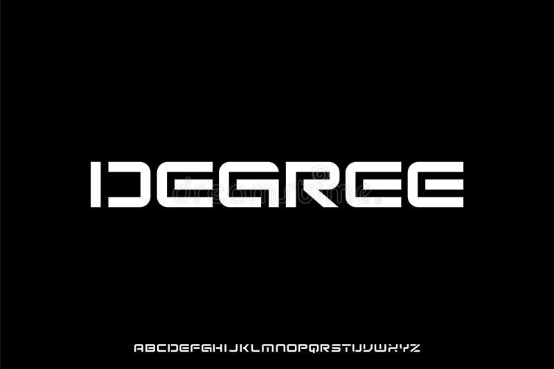 Bold Modern Futuristic Alphabet Display Font Vector Illustration Stock ...
