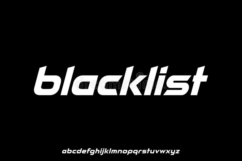 Bold Modern Futuristic Display Font Vector in Slant Style Stock Vector ...