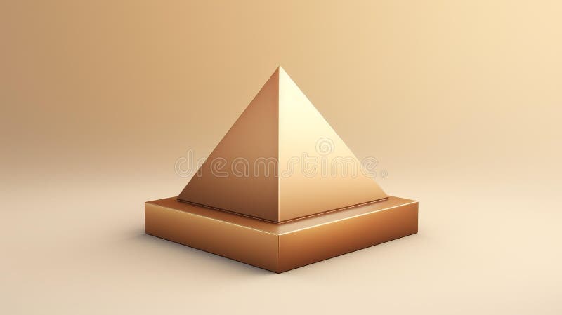 Bold and Modern Geometric Pyramid Illustration Symbolizing Strength and ...