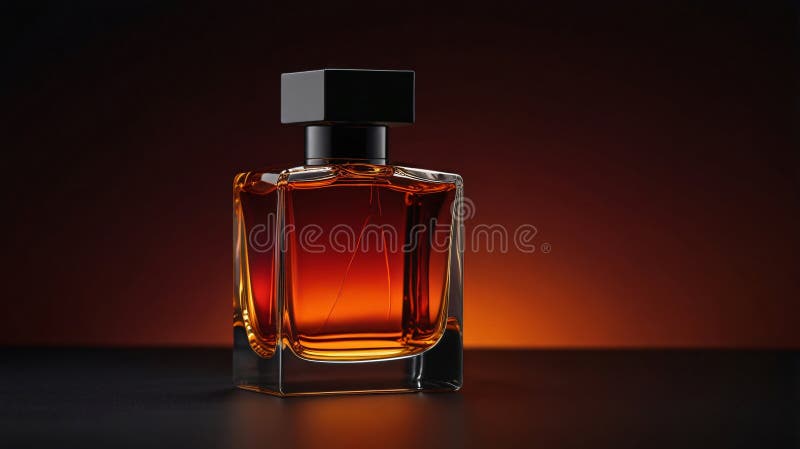 Bold and Modern Perfume Bottle Mockup with Solid Background Stock ...