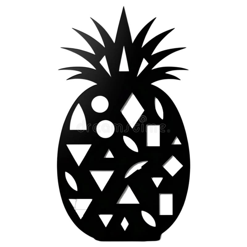 A Bold, Modern Pineapple Silhouette with a Sleek, Matte Finish ...