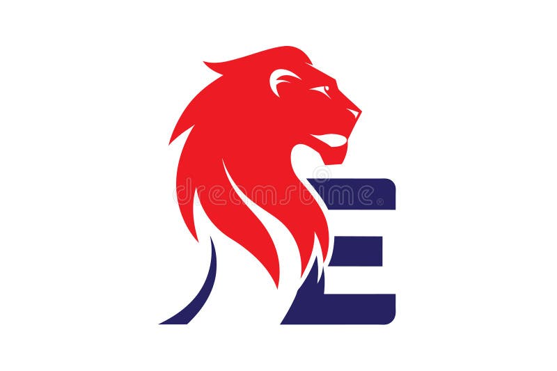 Bold Modern Stylized African Lion E Emblem Design Stock Vector ...