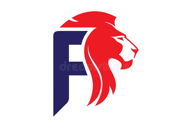 Modern Stylized African Lion F Emblem Design Stock Illustrations – 1 ...