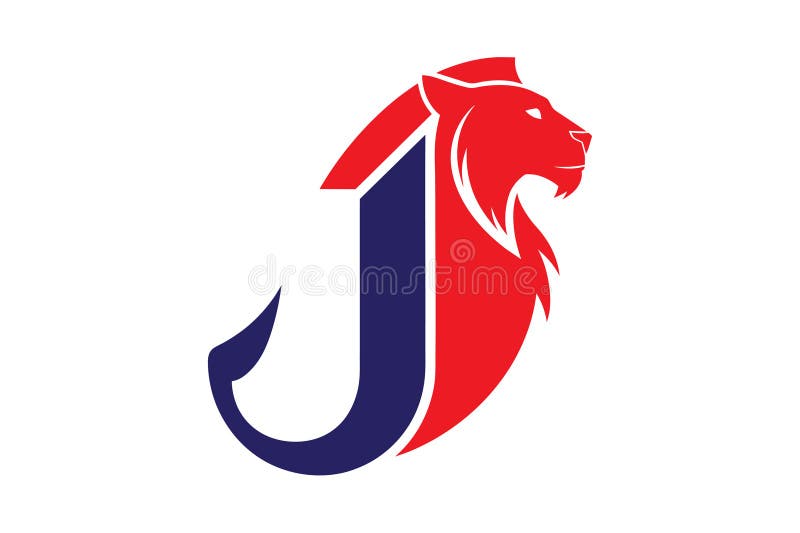 Bold Modern Stylized African Lion J Emblem Design Stock Vector ...