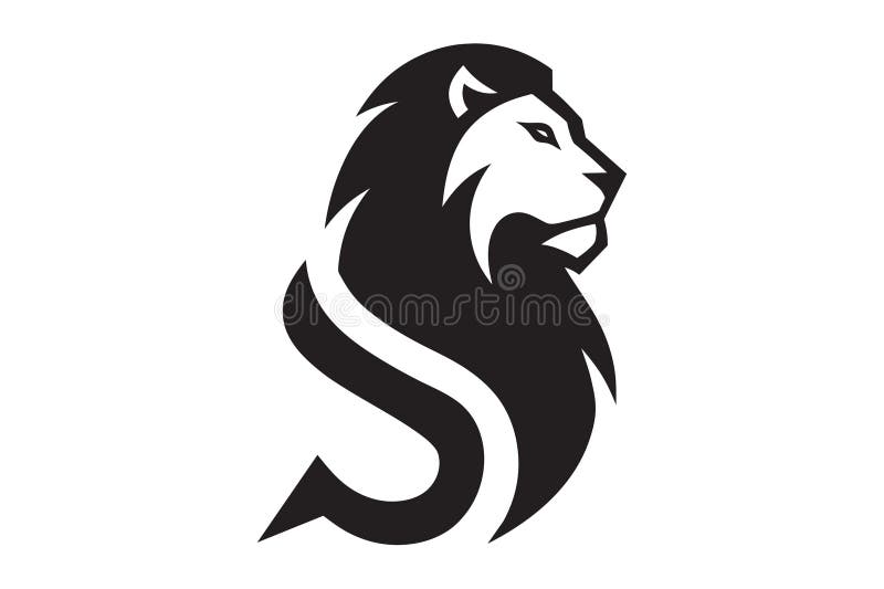 Bold Modern Stylized African Lion S Emblem Vector Design Stock Vector ...