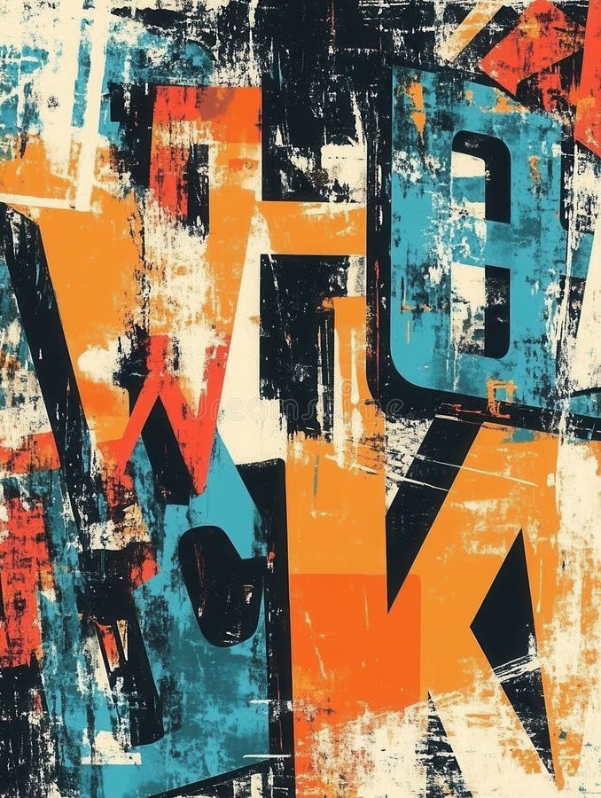 Bold Modern Typographic Background Featuring Oversized Abstract Text ...