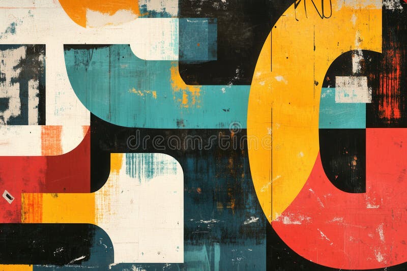 Bold Modern Typographic Background with Oversized Abstract Text ...