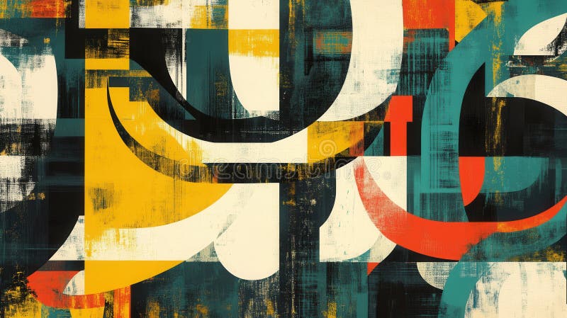 Bold Modern Typography Blends Abstract Shapes and Colors in a Vibrant ...