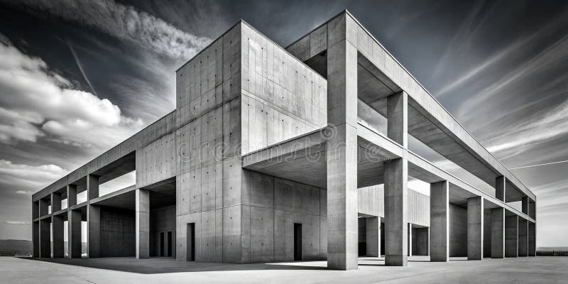 A Bold Monochrome Statement Architectural Elegance in Brutalist ...