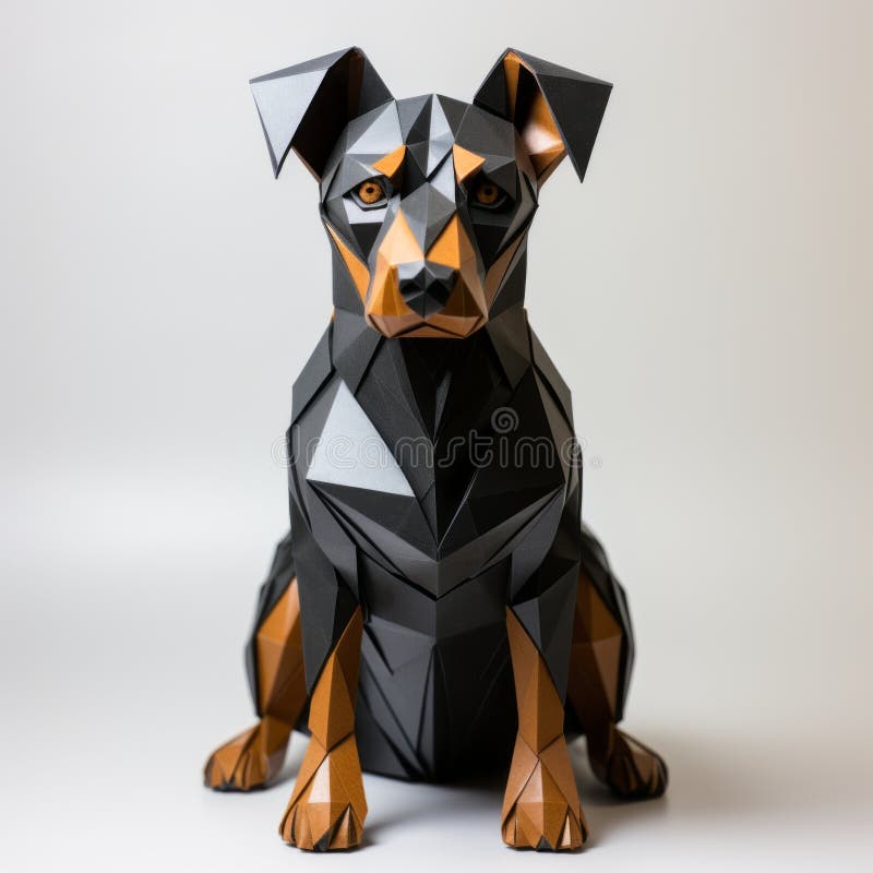 Bold and Multidimensional Geometric Dog Statue for Modern Decor Stock ...
