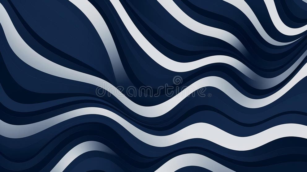 Bold Navy Blue Op Art Abstract Composition Design Stock Illustration ...