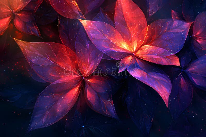 Bold Neon Floral Design Featuring Vivid Shapes and Bright Colors ...
