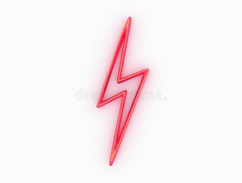 Bold Neon Lightning Bolt Icon, for Energy-Themed Designs, Marketing ...