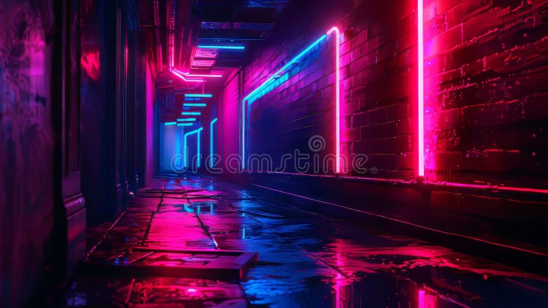 Bold Neon Sign on a Translucent Surface Stock Illustration ...