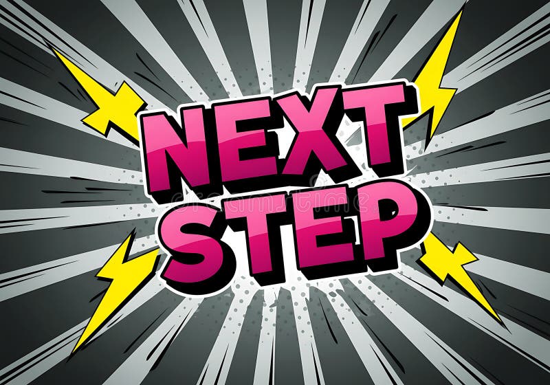 Bold Next Step Graphic Comic Energy Design for Motivation and Growth ...