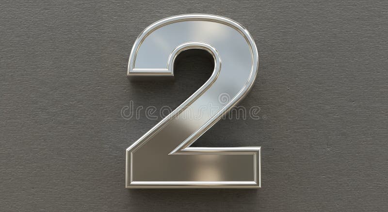 Bold Number 2 Graphic on Clean White Background, Modern Typography ...
