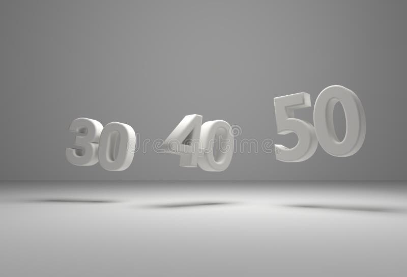30 40 50 bold numbers stock illustration. Illustration of symbol ...