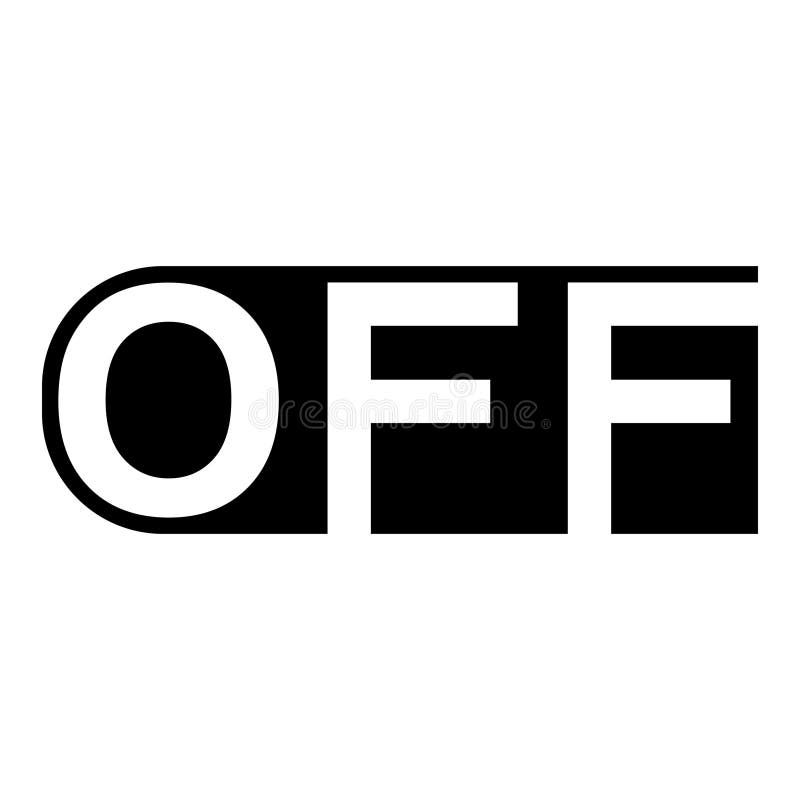 Bold OFF Logo Striking Contrast, Minimalist Design Stock Illustration ...