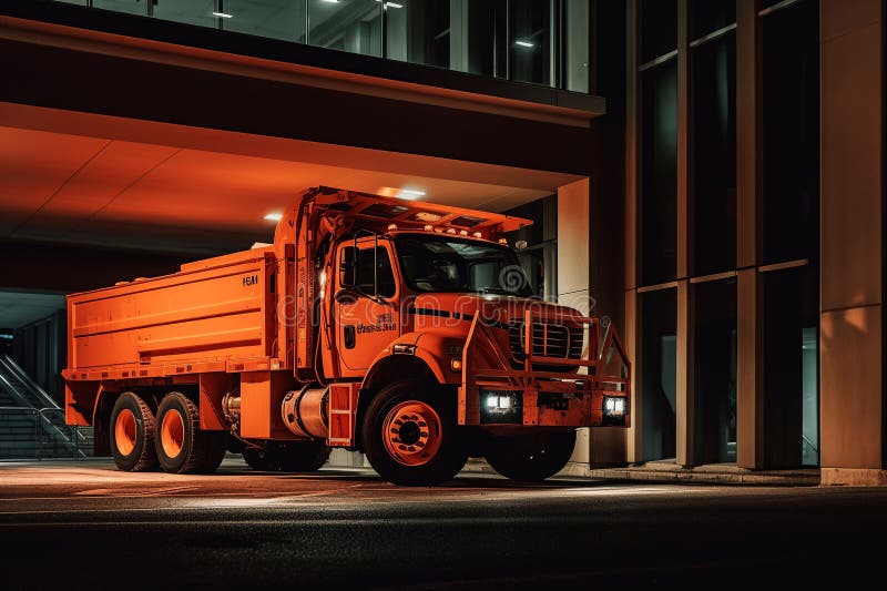 Modular Constructivism-Inspired Orange Construction Truck: Angular ...