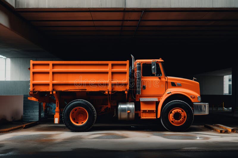 Modular Constructivism-Inspired Orange Construction Truck: Angular ...