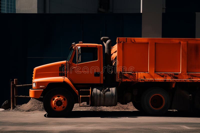 Modular Constructivism-Inspired Orange Construction Truck: Angular ...