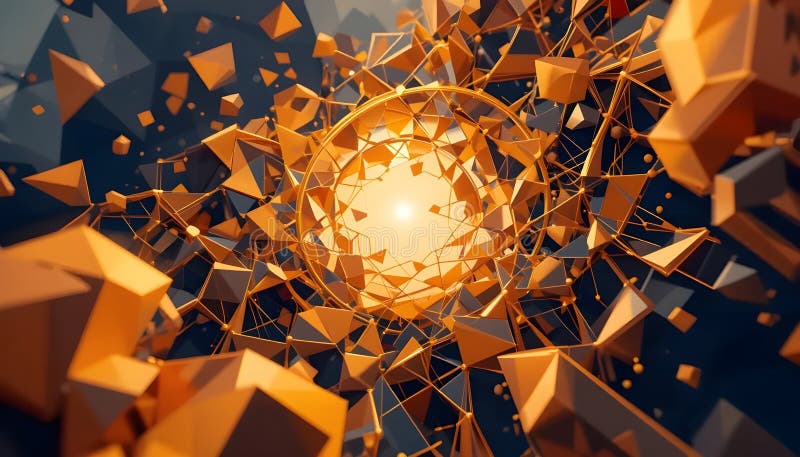 Bold Orange & Yellow 3D Design for Modern Visual Impact Stock ...