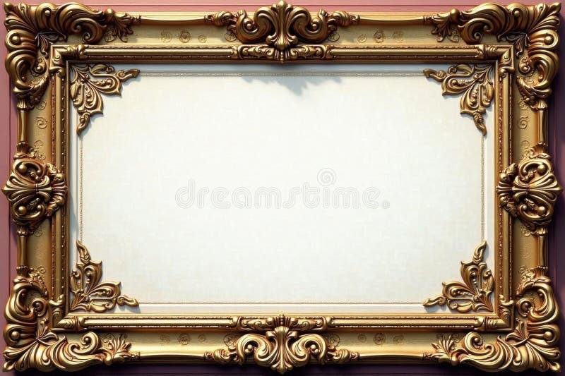 Bold Ornate Frame, Royal Vintage Wedding Border, Elegant, Illustration ...