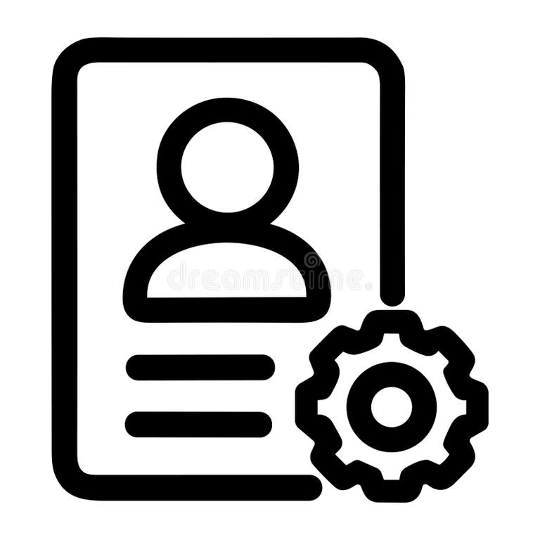 Bold Outline Account Setting Profile Configuration User Interface Icon ...