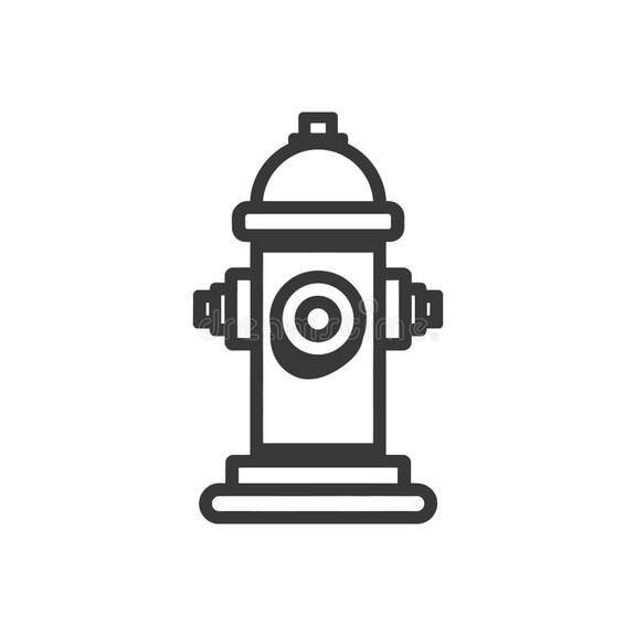 Simple Black and White Fire Hydrant Icon Illustration Stock Vector ...