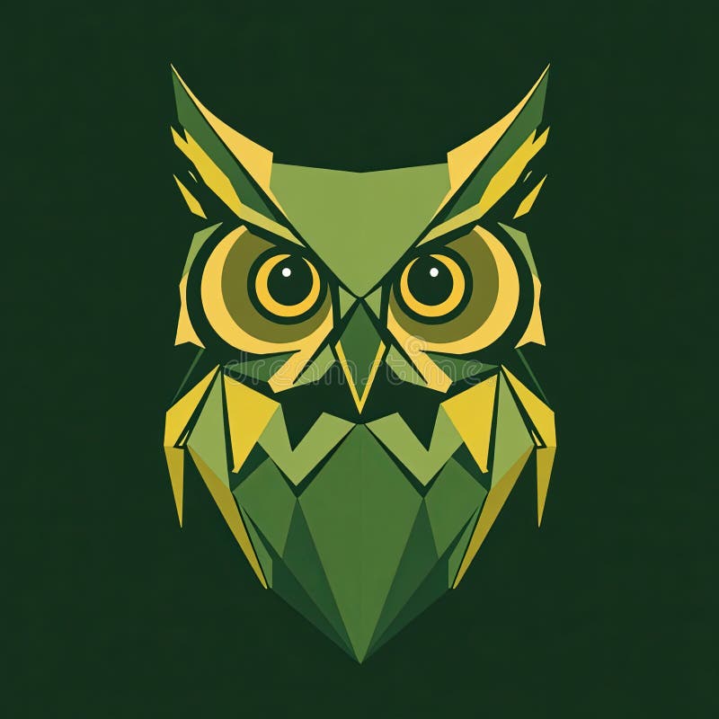Bold Owl Mascot with Fierce Expression Stock Illustration ...